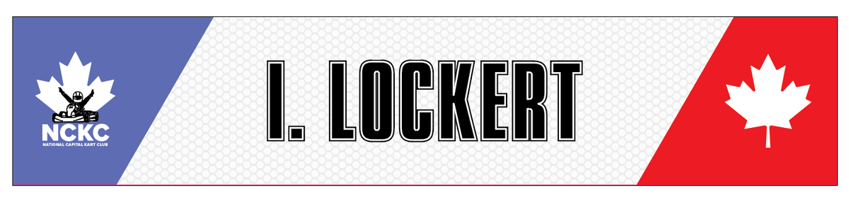 NCKC Driver Name Stickers – Point Karting