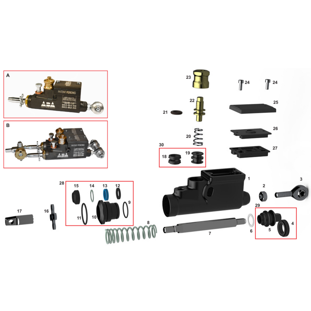 CKR VEN05 Master Cylinder Components | Racing Go Kart Brake Parts ...
